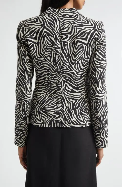 St. John Ernestine Zebra Print Blazer