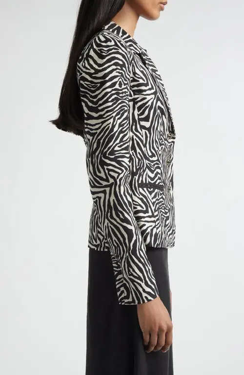 St. John Ernestine Zebra Print Blazer