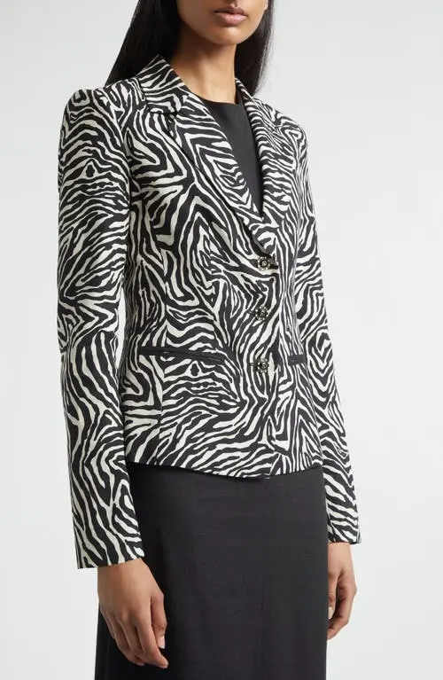 St. John Ernestine Zebra Print Blazer