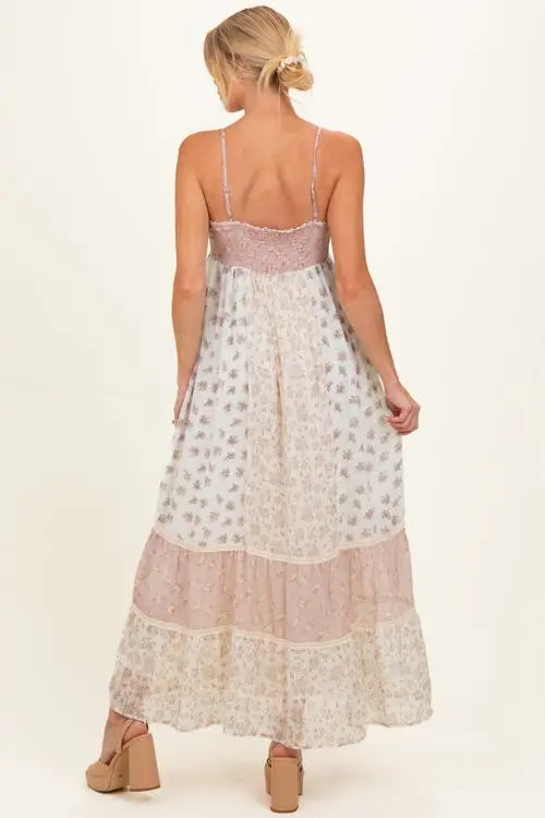 PINKBLUSH Mixed Floral Maxi Dress