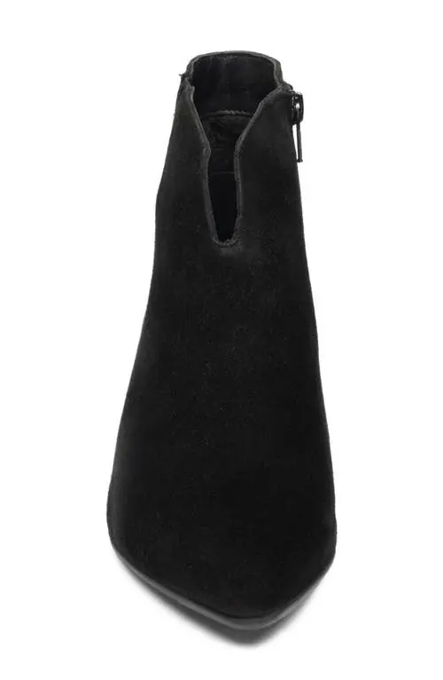 ARA Acanthus Leather Bootie - Black Suede