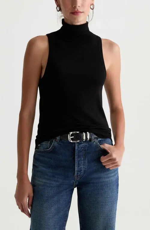 Ag Faey Mock Neck Ribbed Tank