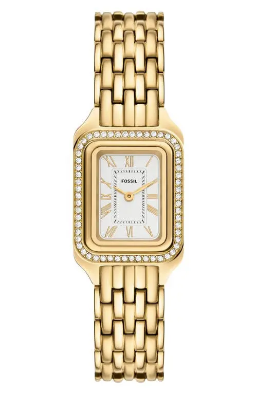 Fossil Raquel Duo Dial Watch With Crystal Bezel - Gold