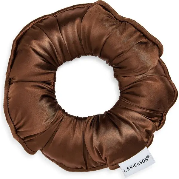 L. Erickson Oversized Scrunchie - Brown