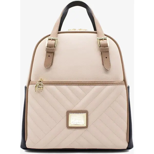 CAVALINHO Quilted Leather And Canvas Backpack