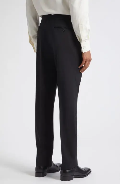 TOM FORD Shelton Slim Fit Stretch Wool Trousers - Black