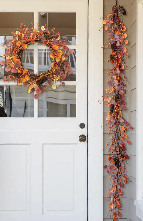 GLITZHOME 72"l Fall Eucalyptus Berry Garland