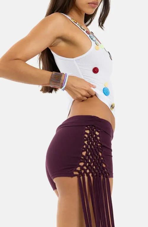 JADED LONDON Button Detail Rib Tank