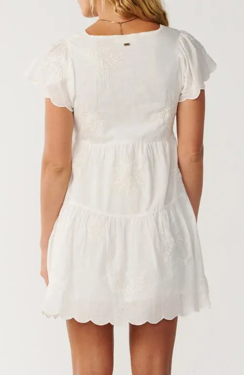 Rip Curl Bossa Nova Embroidered Cotton Mini Dress