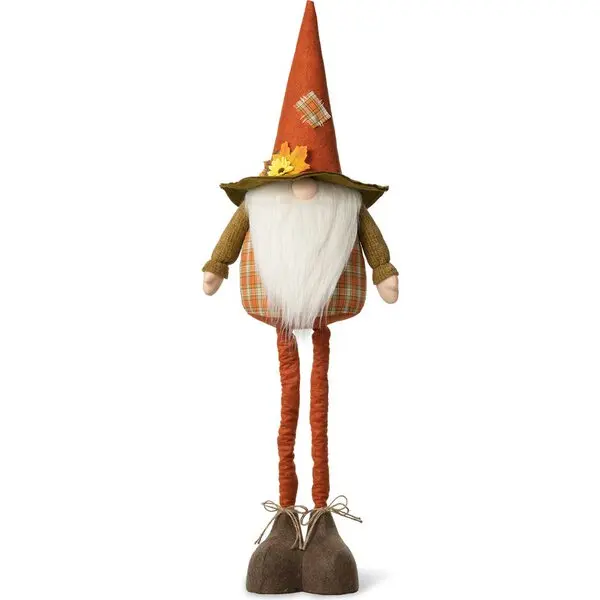 GLITZHOME Telescoped Fabric Fall Gnome Standing Decor