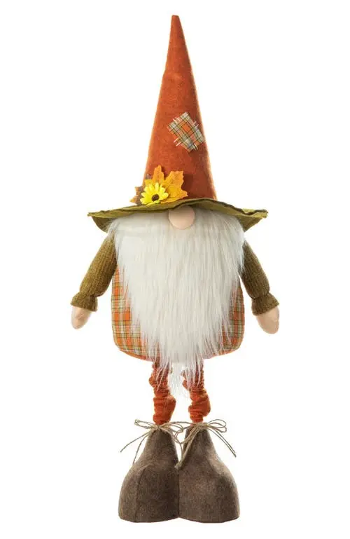 GLITZHOME Telescoped Fabric Fall Gnome Standing Decor