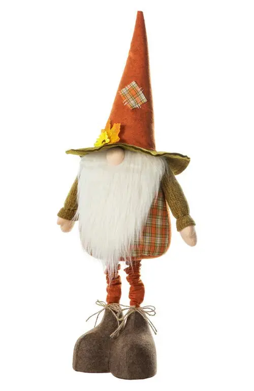 GLITZHOME Telescoped Fabric Fall Gnome Standing Decor