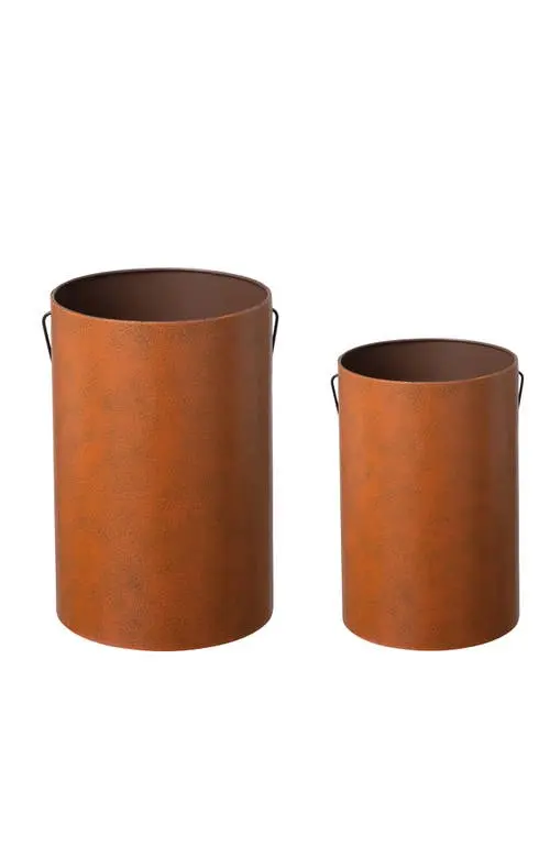 GLITZHOME Set Of 2 Halloween Jack O Lantern Bucket