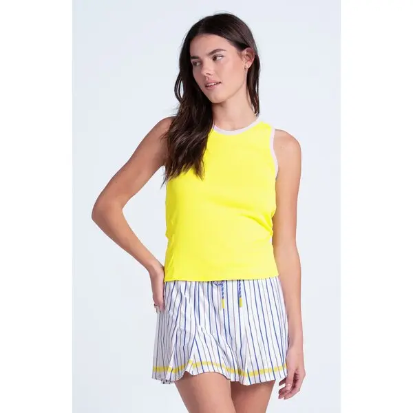 Lucky In Love Womens' Airplay Rib Tank - Yellow