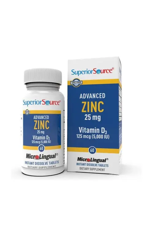 SUPERIOR SOURCE Advanced Zinc Immune Support Dissolvable Tablets