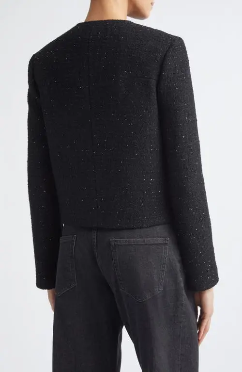 Eleventy Collarless Wool Blend Jacket - 22 Black