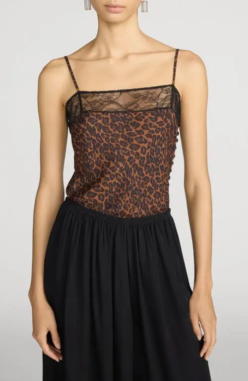 FRAME The Lace Inset Silk Camisole