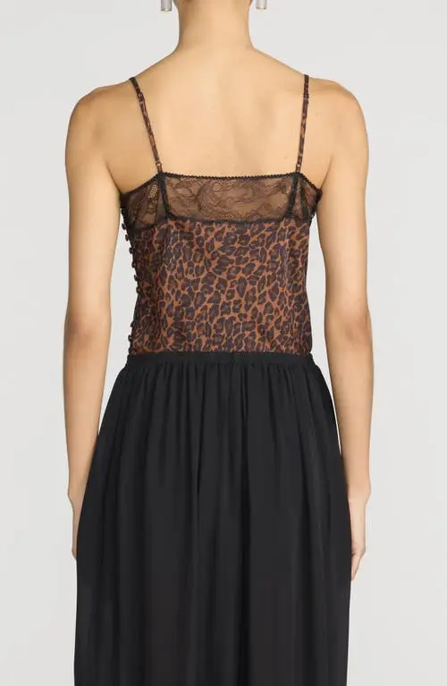 FRAME The Lace Inset Silk Camisole