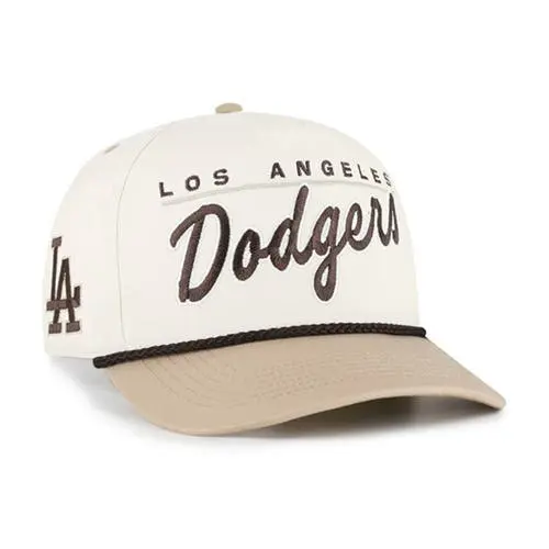 '47 Tan Los Angeles Dodgers Neutral Terrain Hitch Rope Adjustable Hat - Natural