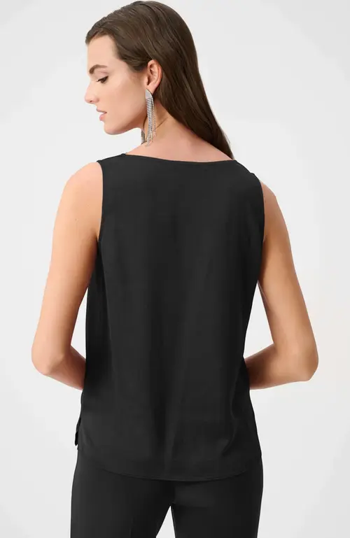 Joseph Ribkoff Recycled Satin Sleeveless V-neck Top
