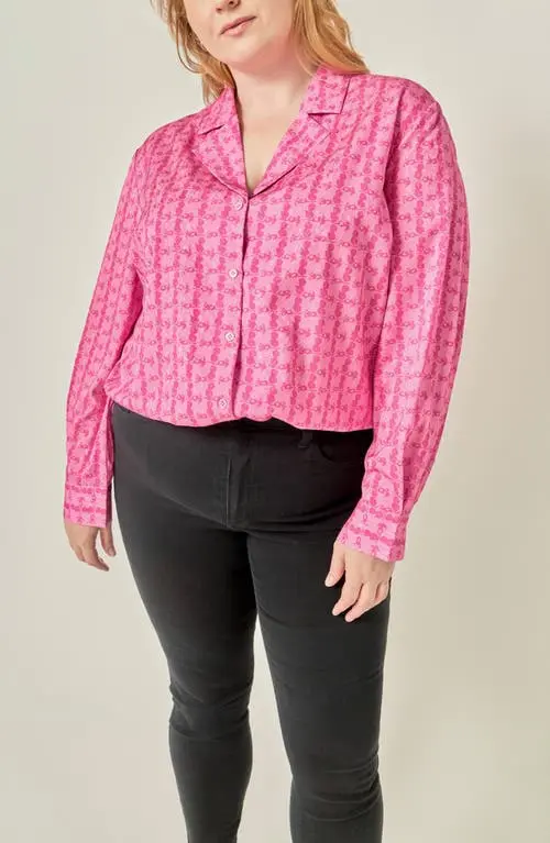 English Factory Floral Printed Satin Shirt