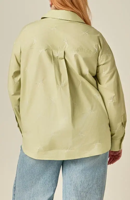 English Factory Bow-embroidered Cotton Shirt