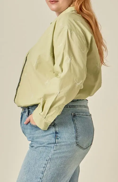 English Factory Bow-embroidered Cotton Shirt