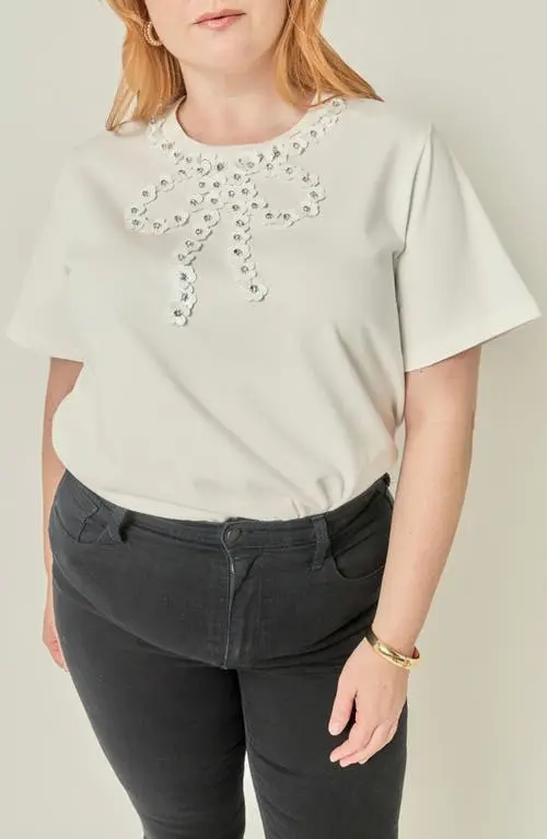 English Factory Bow Bead Detail Top