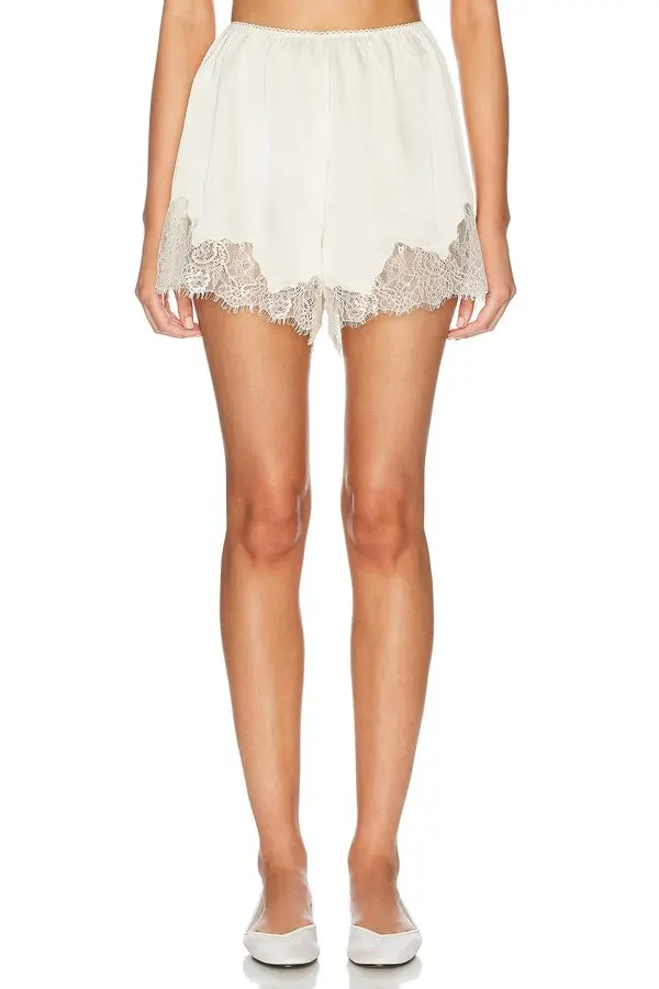 Citizens Of Humanity Lace Trimmed Tap Short - Cream