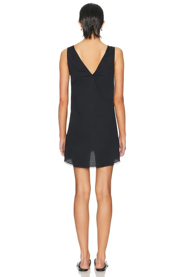 LESET Yoko Lace V Neck Mini Dress