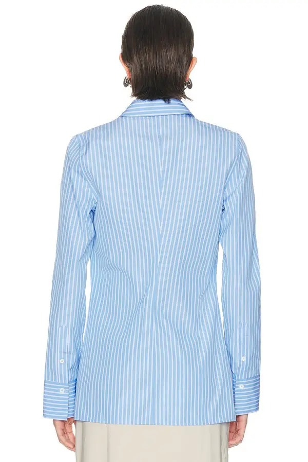 TOTEME Striped Poplin Top