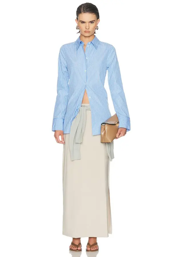 TOTEME Striped Poplin Top