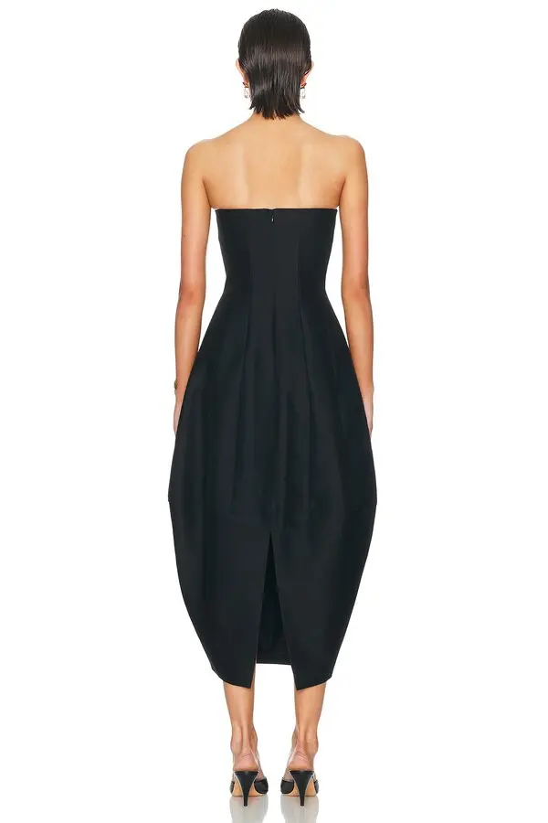 Khaite Strapless Boned Bodice Dress