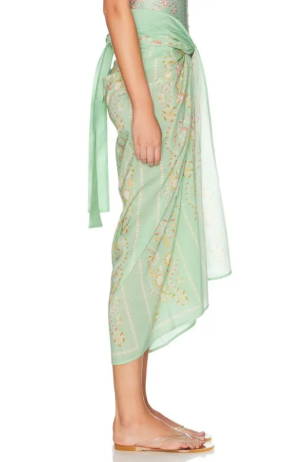 Agua Bendita Pareo Midi Skirt - Playa