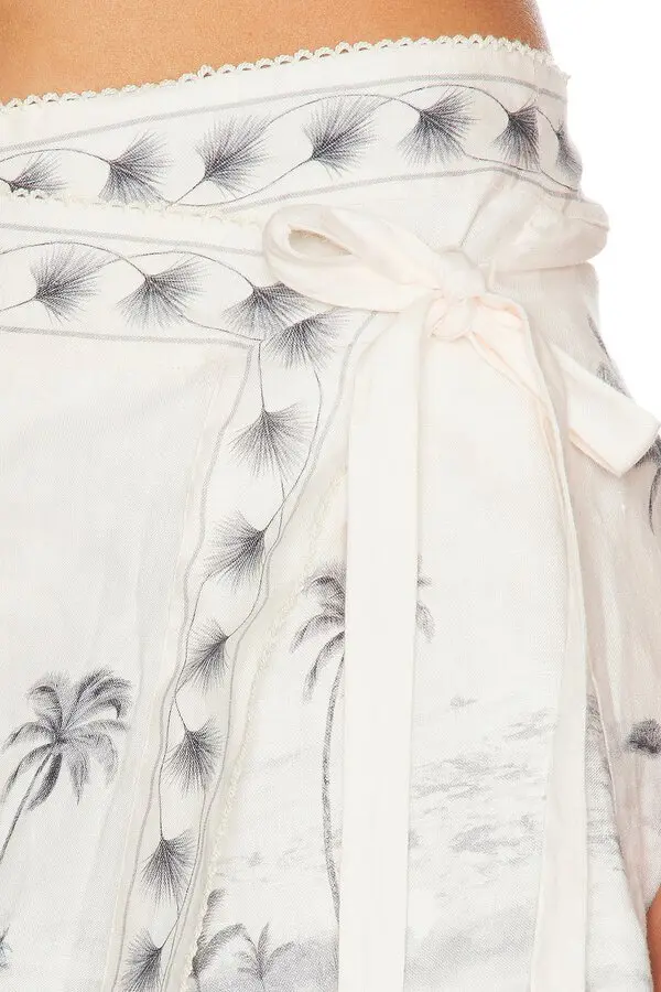 Agua Bendita Luna Mini Sarong Skirt - Arena