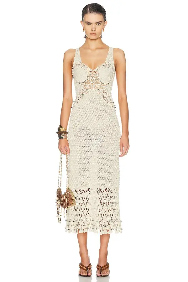 Rabanne Sleeveless Crochet Dress
