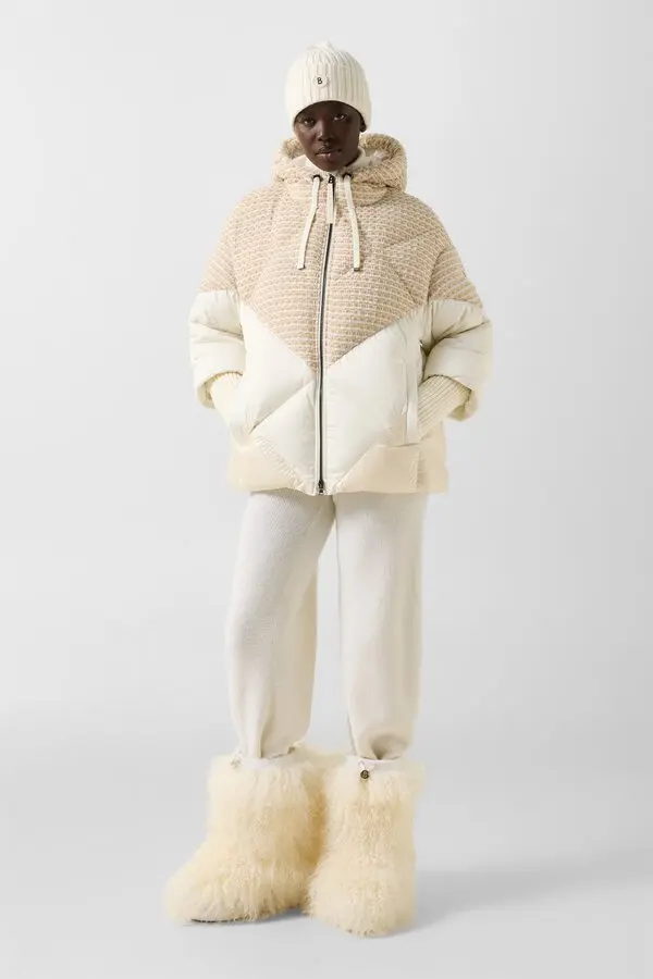 Bogner Sheryl Down Jacket With Hood And Knitted Panels