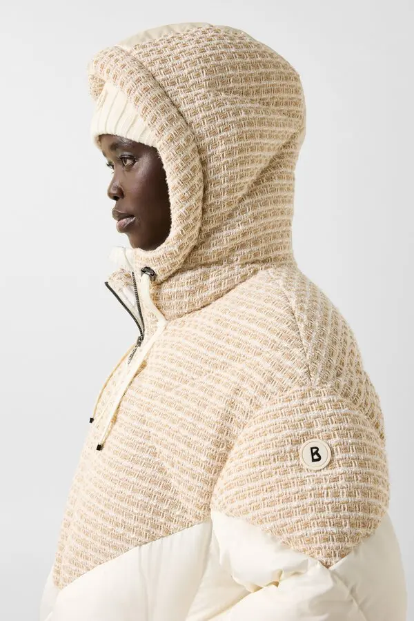 Bogner Sheryl Down Jacket With Hood And Knitted Panels