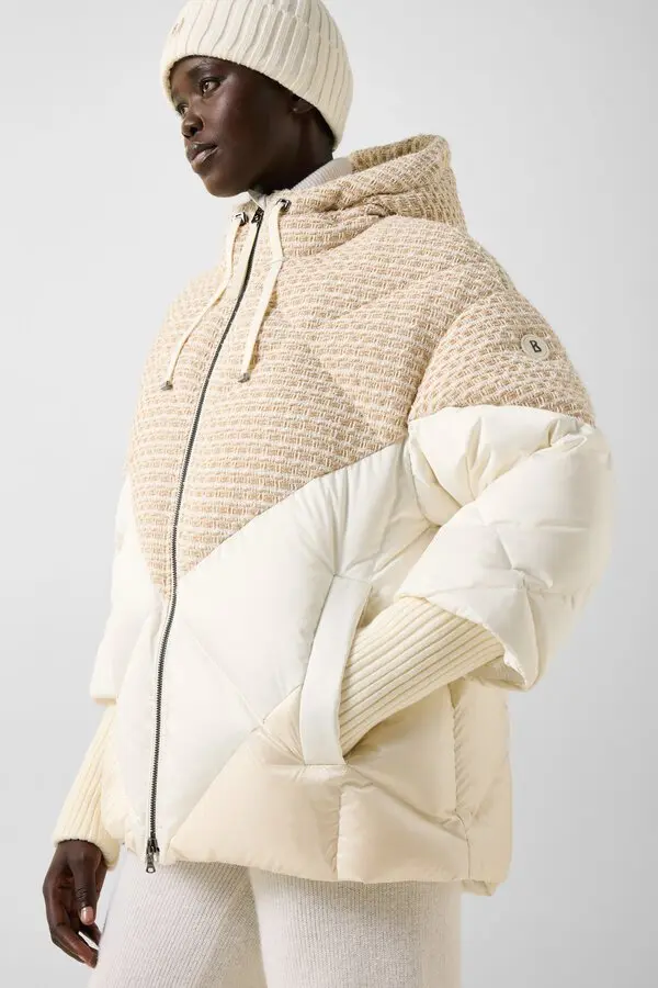Bogner Sheryl Down Jacket With Hood And Knitted Panels