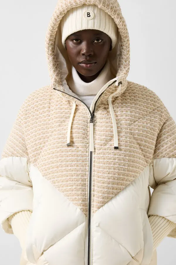 Bogner Sheryl Down Jacket With Hood And Knitted Panels