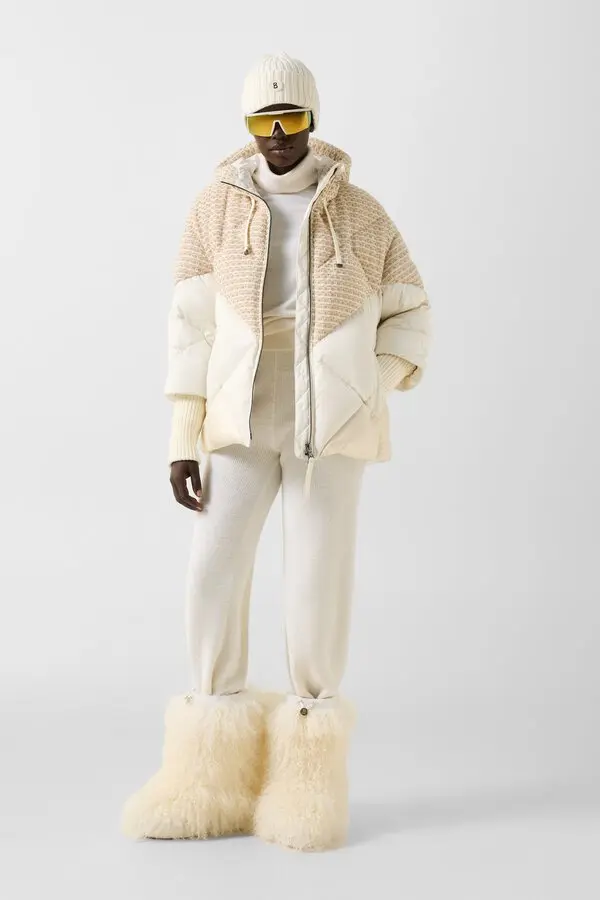 Bogner Sheryl Down Jacket With Hood And Knitted Panels