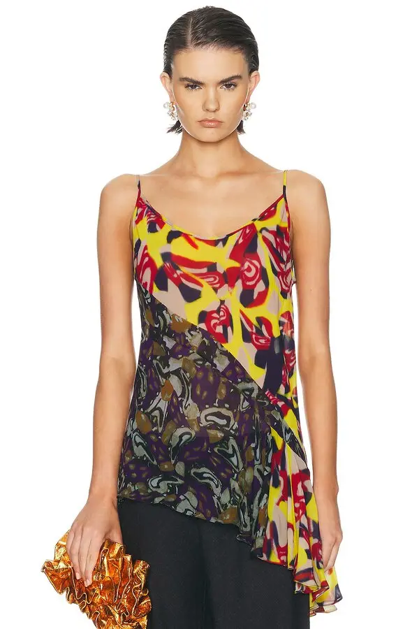 Dries Van Noten Crisanna Top In Multi - Purple