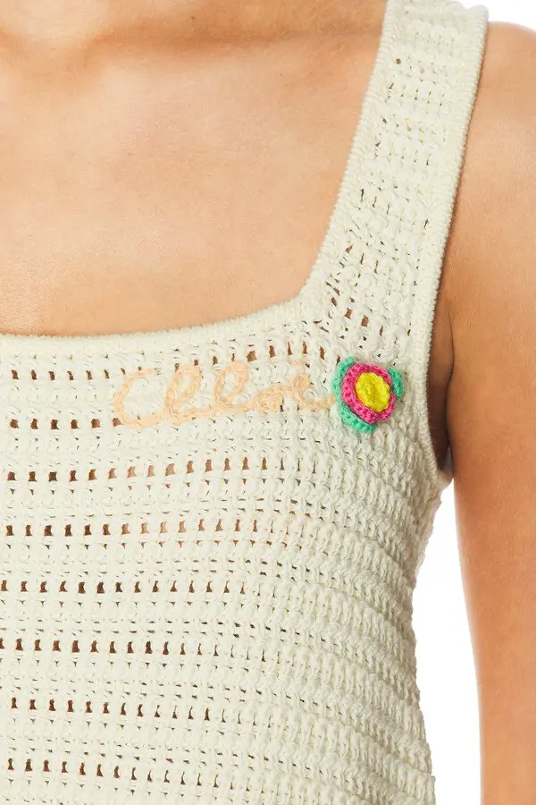 Chloé Crochet Tank Top - Iconic Milk
