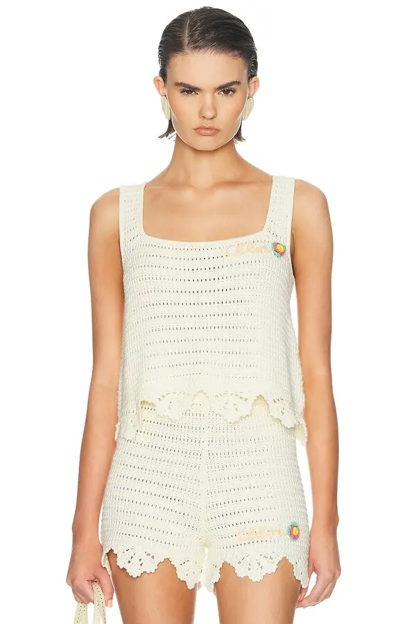 Chloé Crochet Tank Top - Iconic Milk