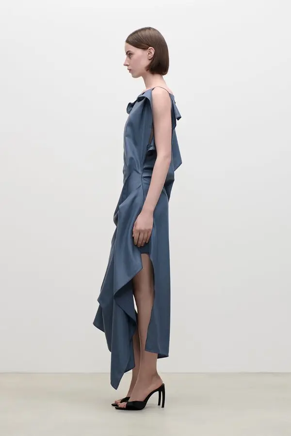 Victoria Beckham Draped Midi Dress