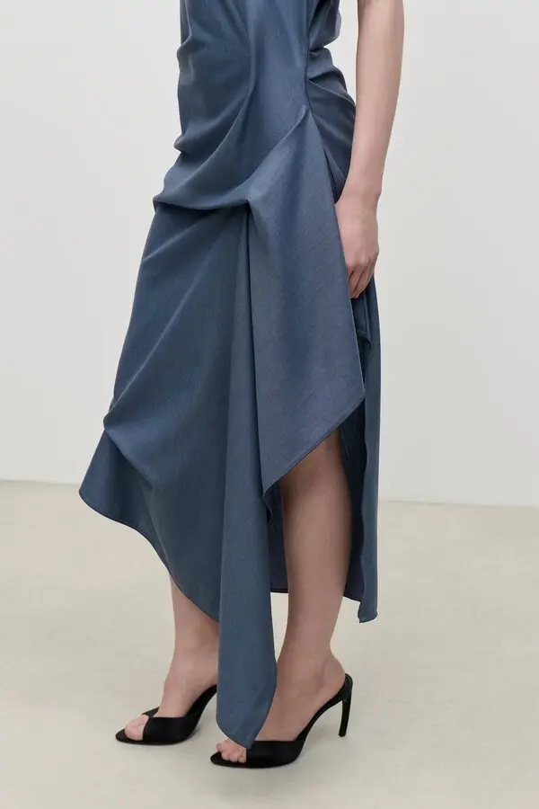 Victoria Beckham Draped Midi Dress