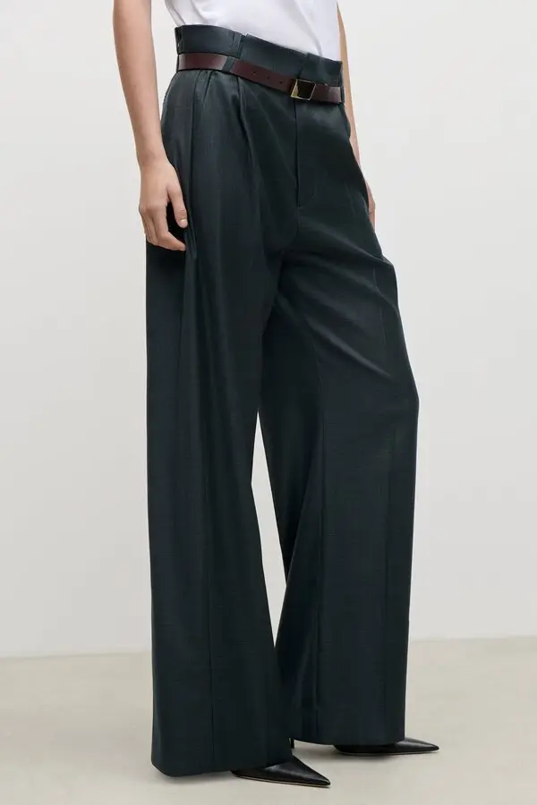 Victoria Beckham Ethel Trouser - Green