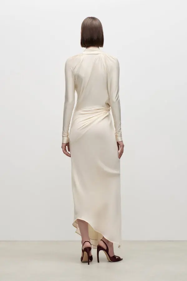 Victoria Beckham Lea Midi Dress - Ivory