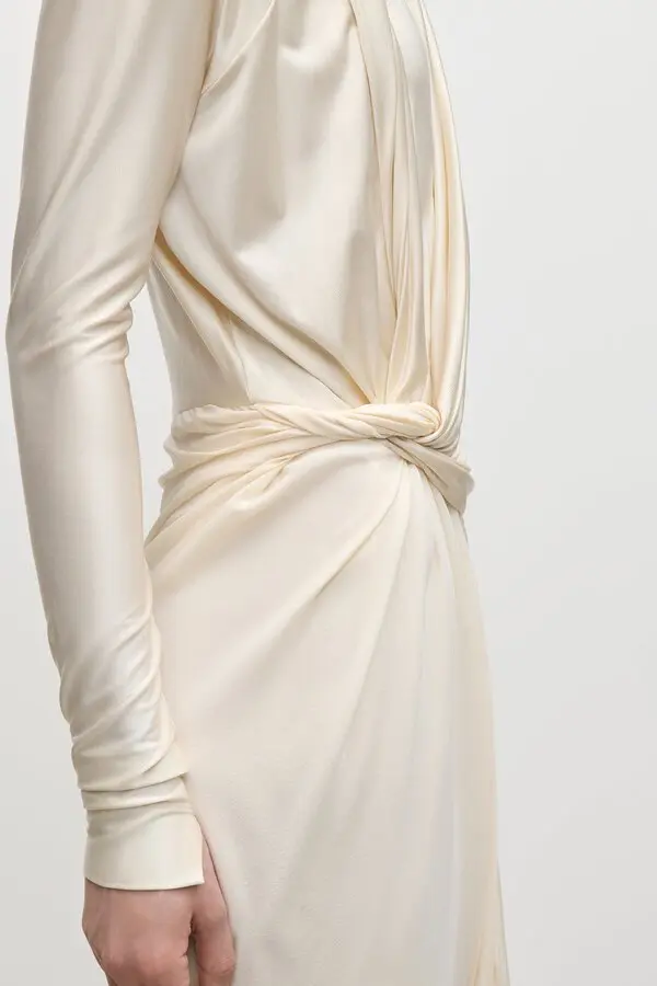 Victoria Beckham Lea Midi Dress - Ivory