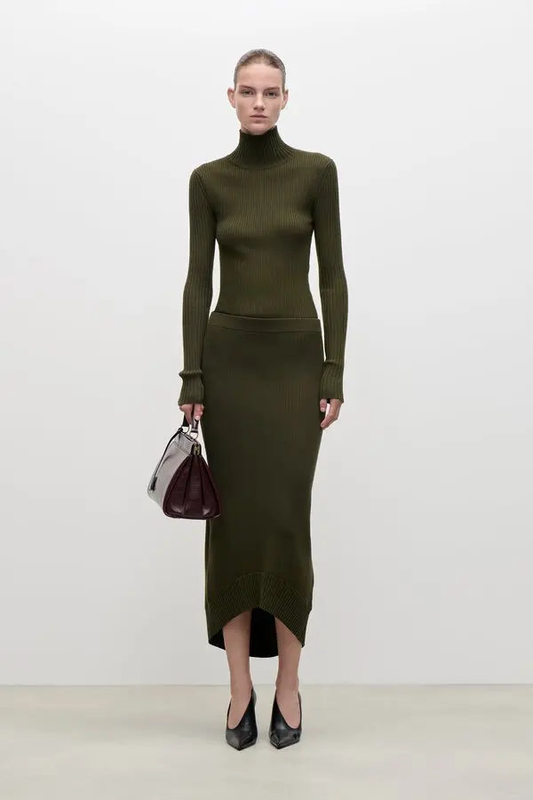 Victoria Beckham Fitted Skirt - Green